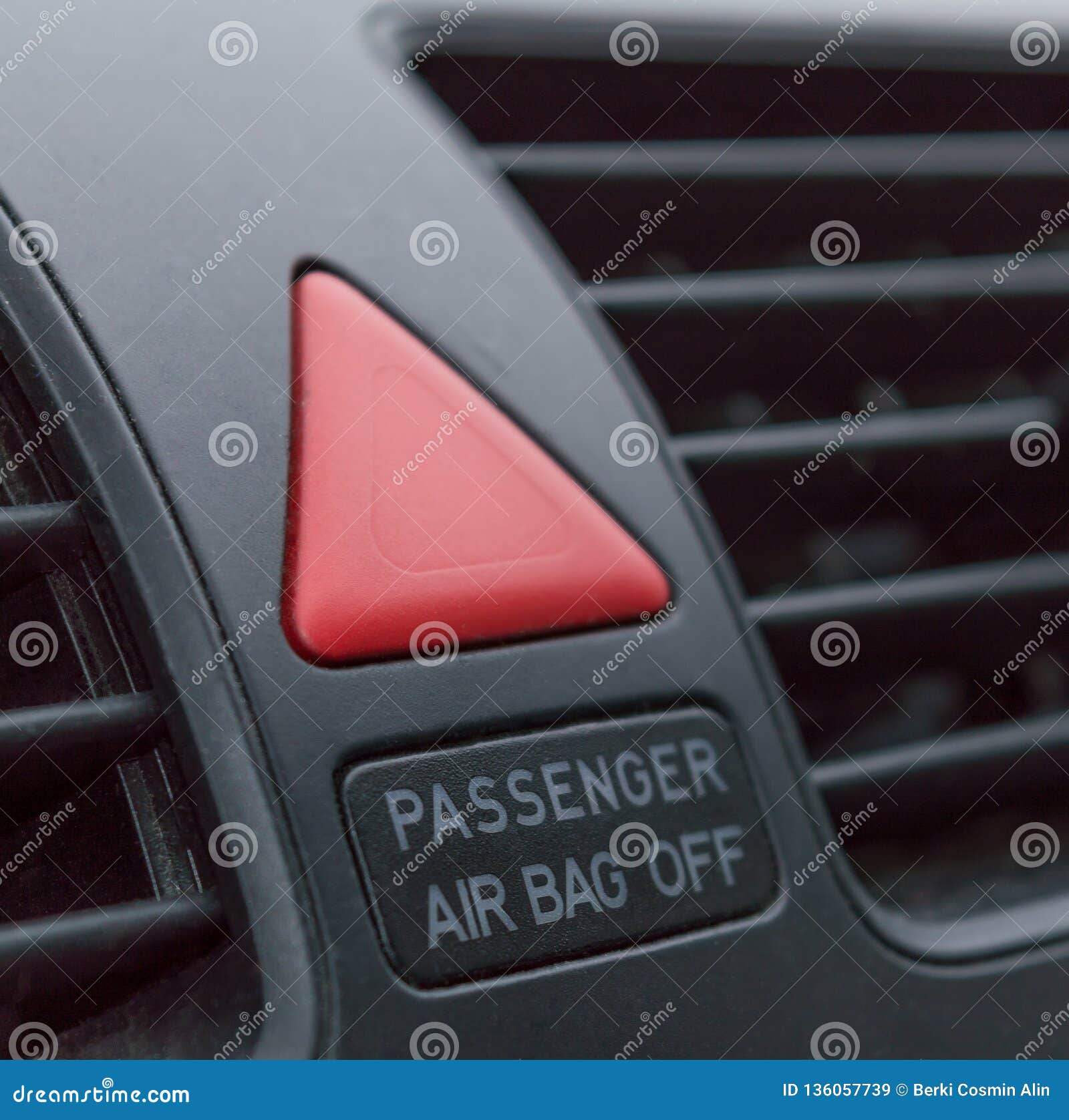 Closeup of Emergency Stop Button in Car Stock Image - Image of sign ...