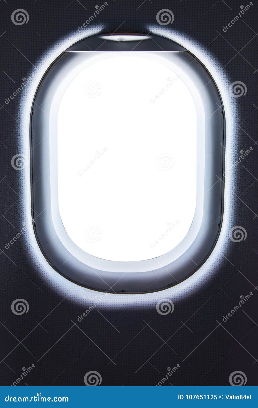 Closeup of Empty Aircraft`s Porthole. Airplane Window Stock Image ...