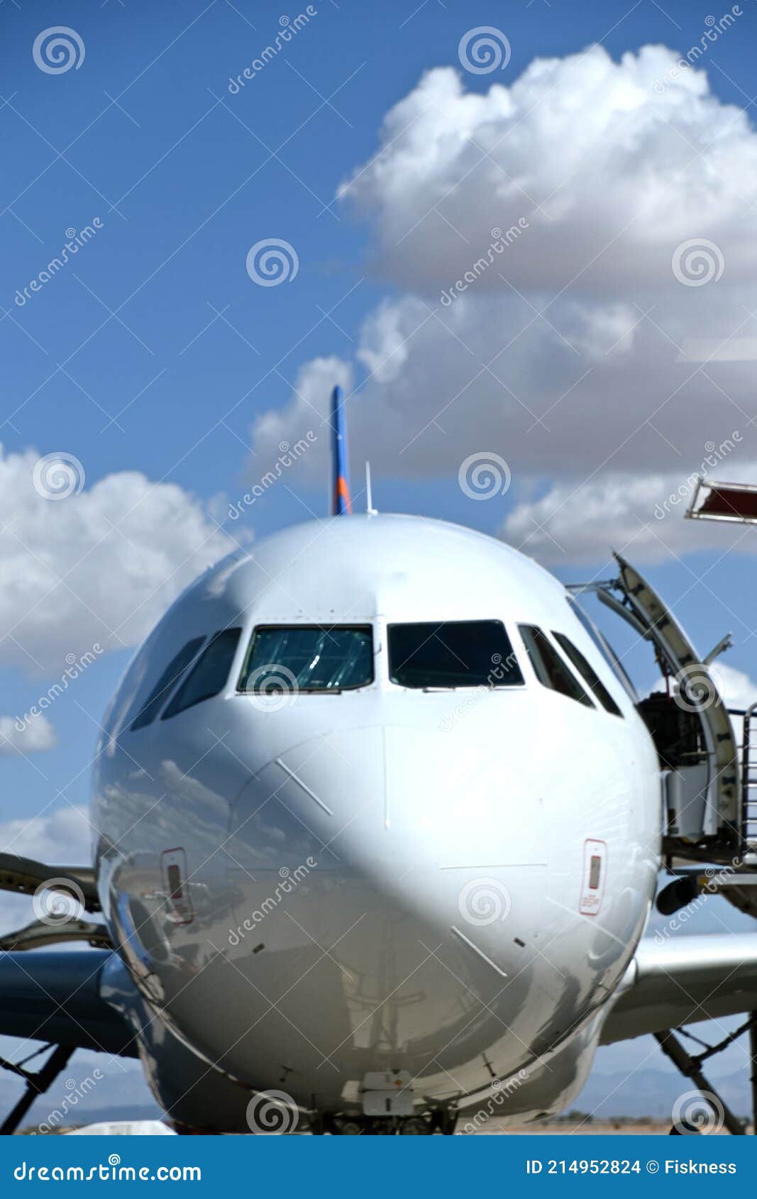 Closeup of an Empty Cockpit of a Commercial Plane Stock Photo - Image ...