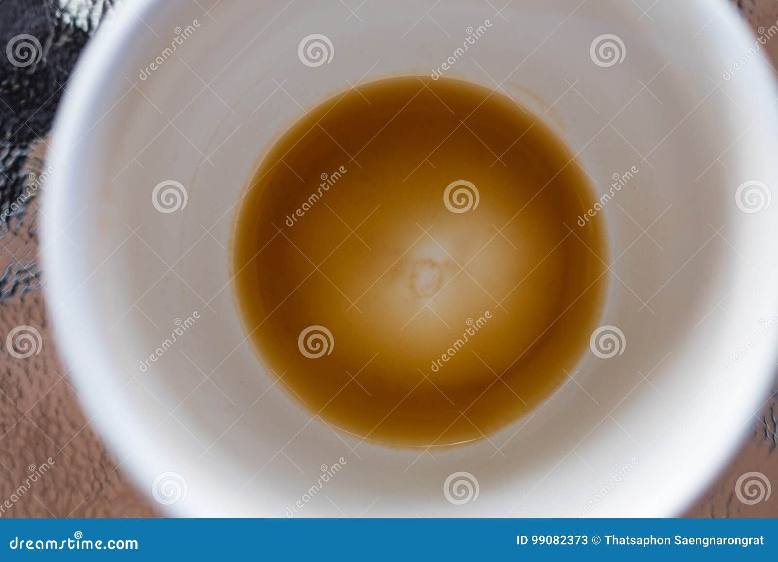 Closeup of Empty of Coffee Cup with Coffee Stains. Stock Image - Image ...