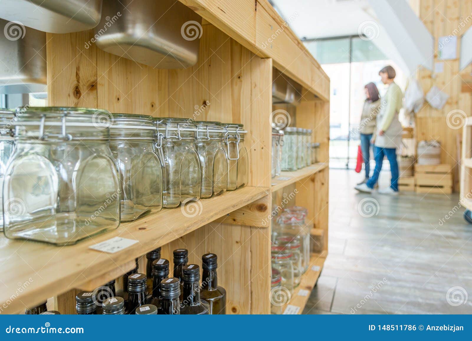 Closeup of Empty Glass Jar in a Zero Waste Shop. Editorial Photo ...
