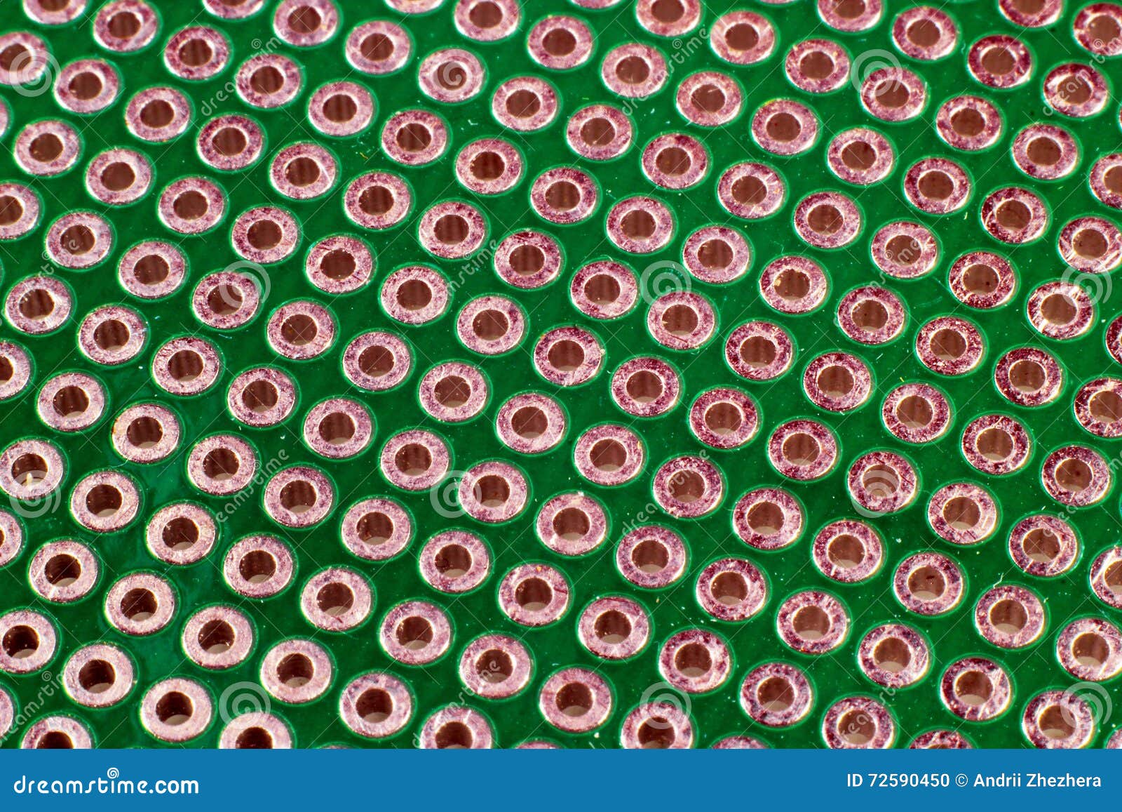 Closeup of Empty Green Copper Breadboard Stock Photo - Image of green ...