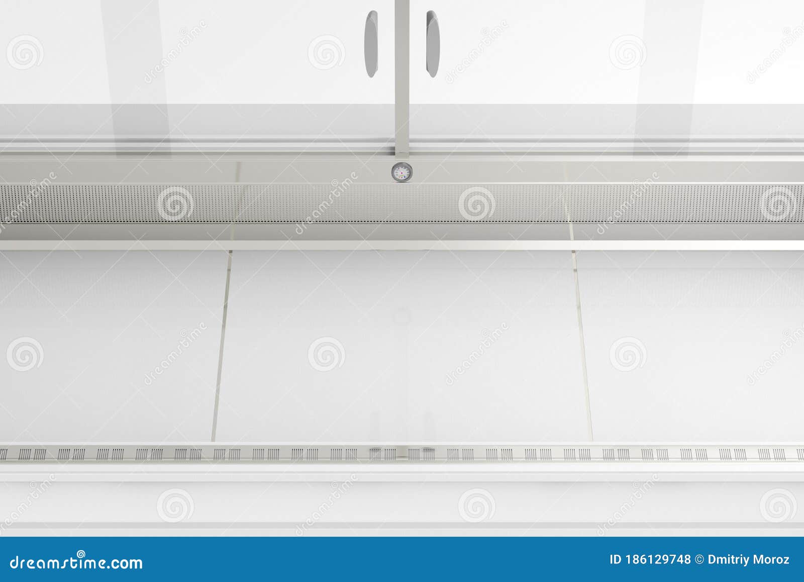 Empty Refrigerator Display Showcase Stock Illustration - Illustration ...