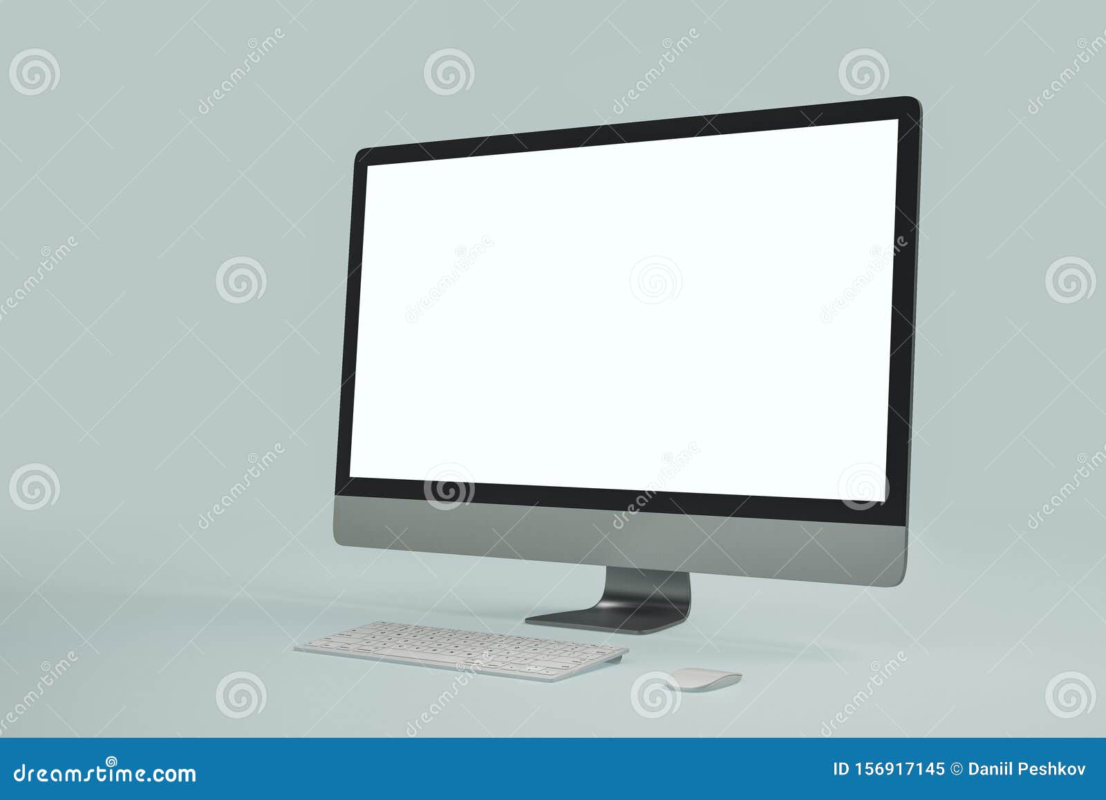 Closeup of Empty White Computer Screen Editorial Image - Illustration ...