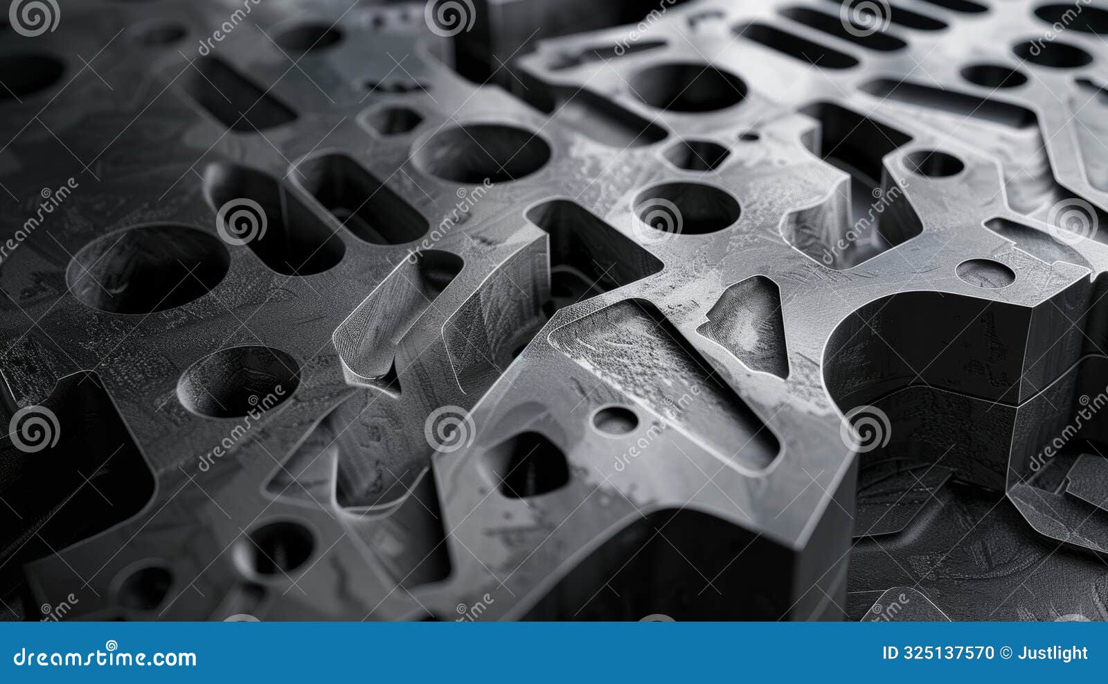 Closeup of an Engine Block Made from Matte Black Steel with Bold and ...