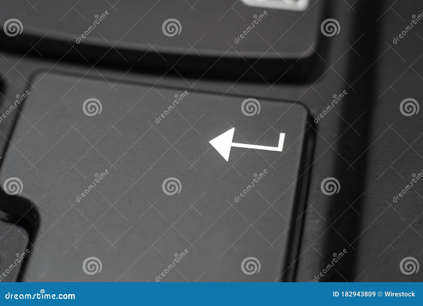 Closeup of a Enter Key. Confirmation of Data on a Computer Keyboard ...