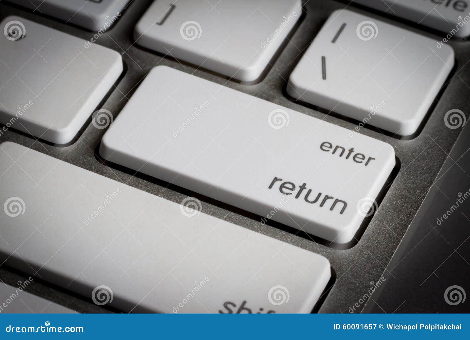 Closeup of Enter Key in a Keyboard. Stock Image - Image of business ...