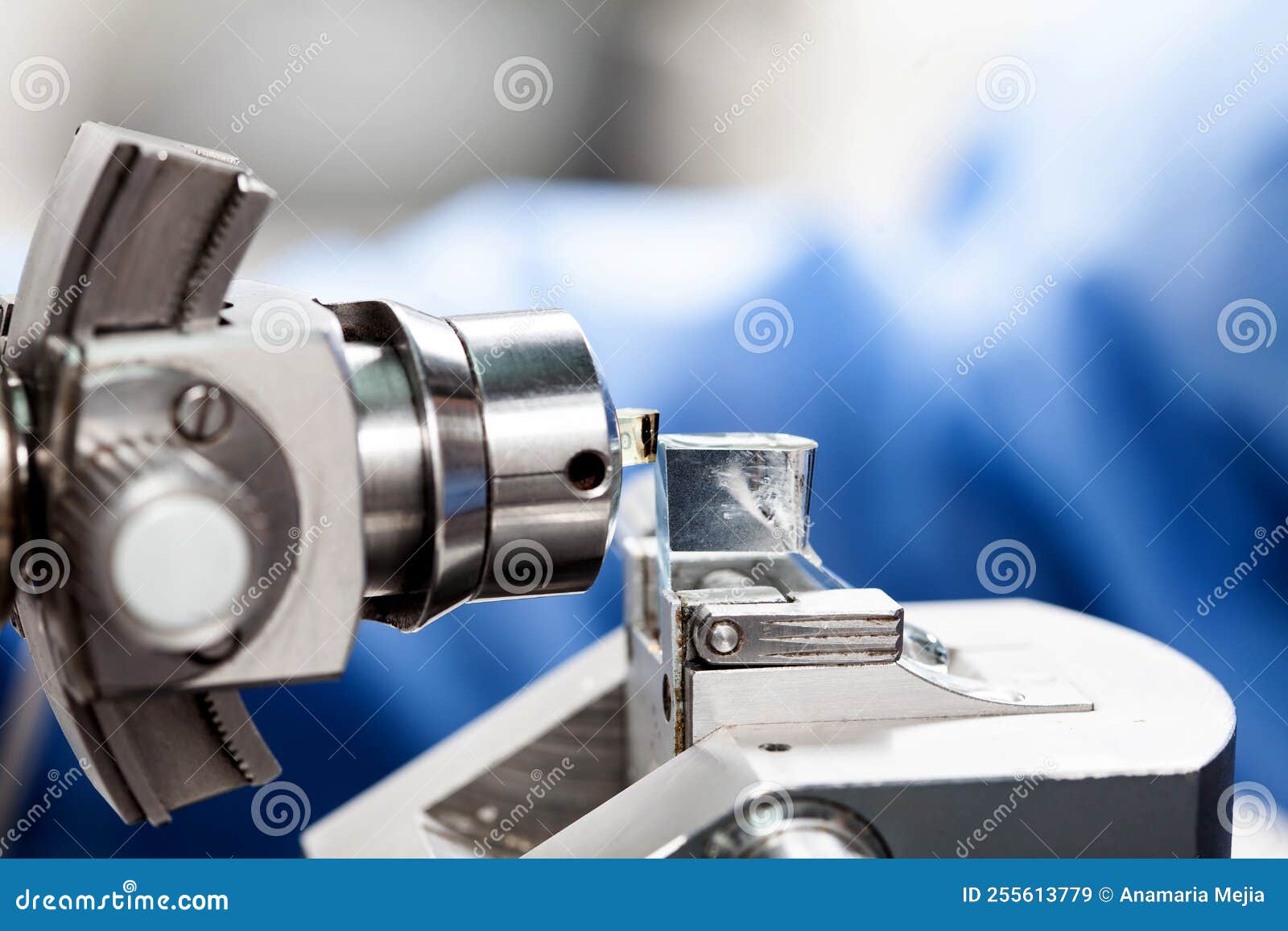 Closeup of an Epoxy Embedded Tissue Placed on the Ultramicrotome To ...
