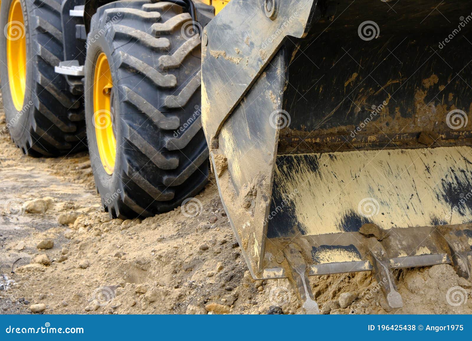 Closeup of Excavator on Road Construction Stock Photo - Image of ...
