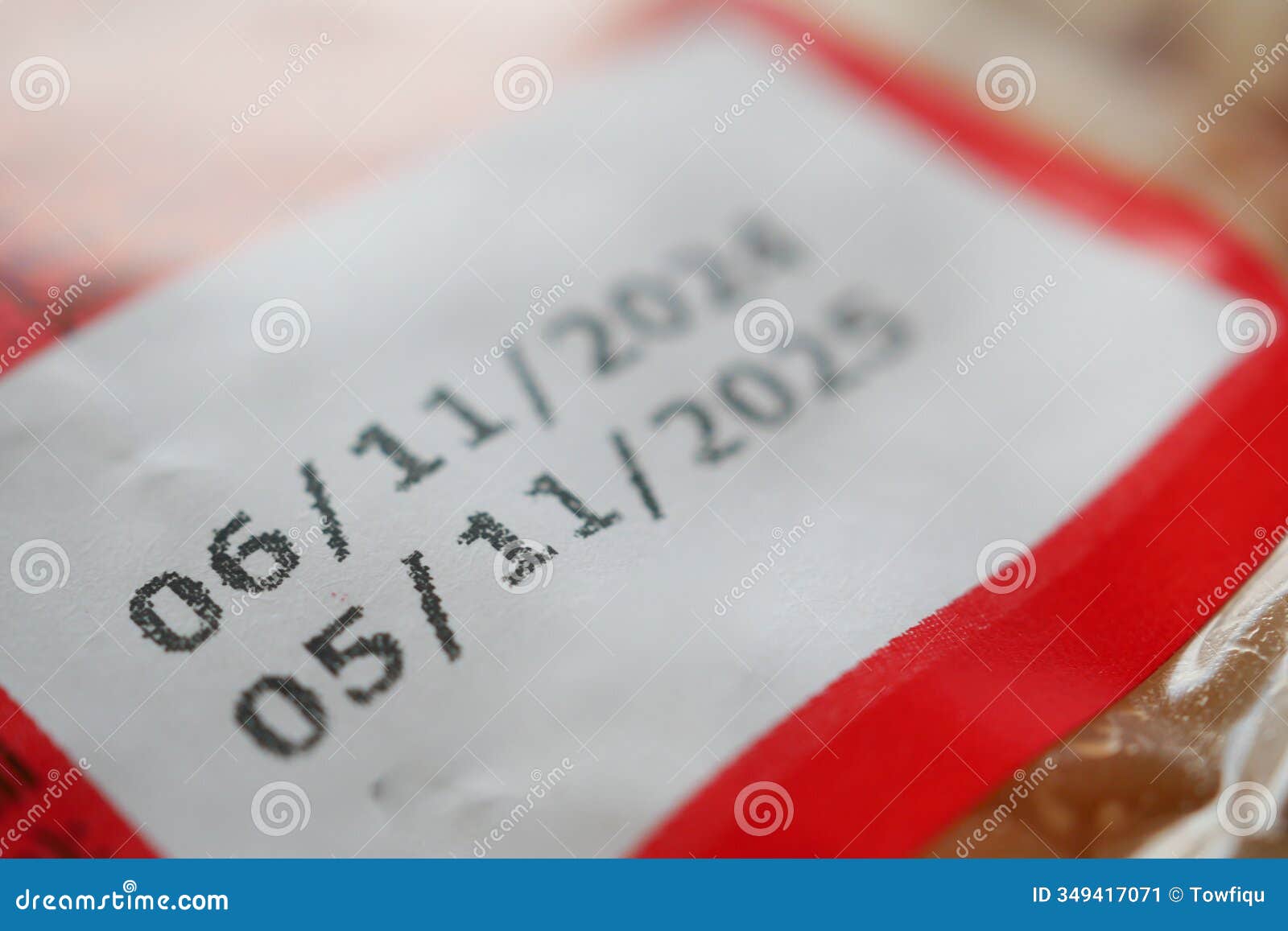 Closeup of Expiry Date on a Packet Stock Image - Image of message ...