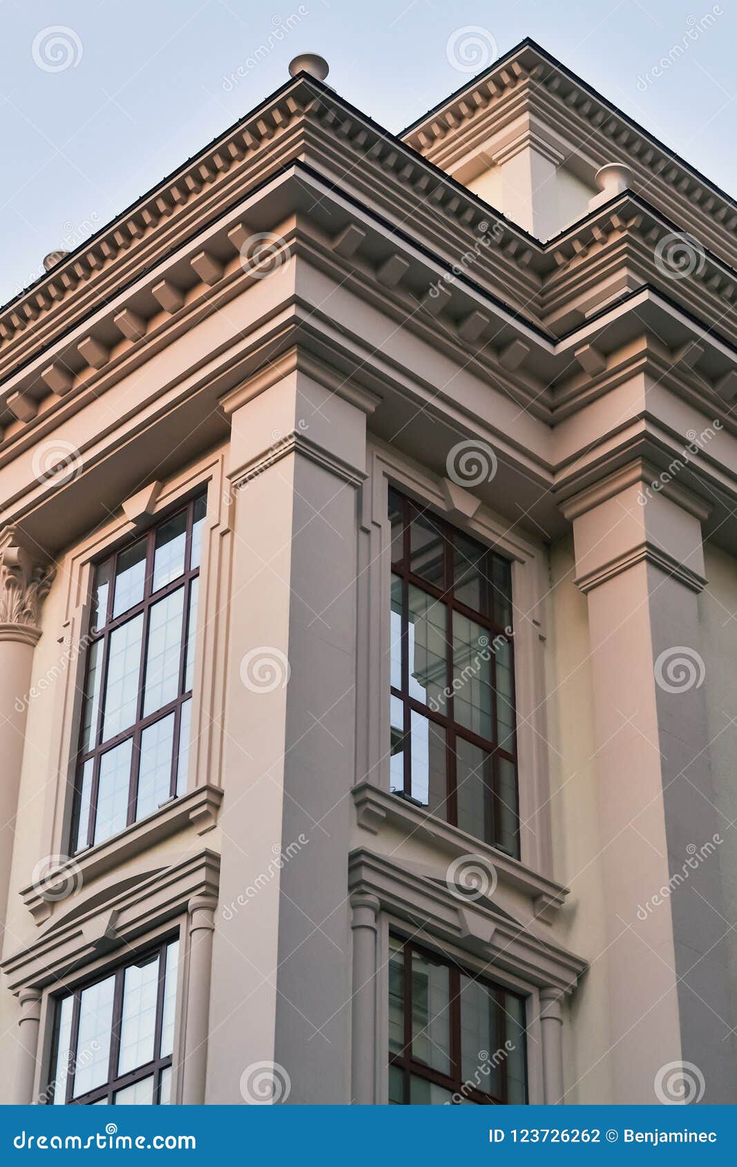 Quoin of a new building stock photo. Image of condominium - 123726262