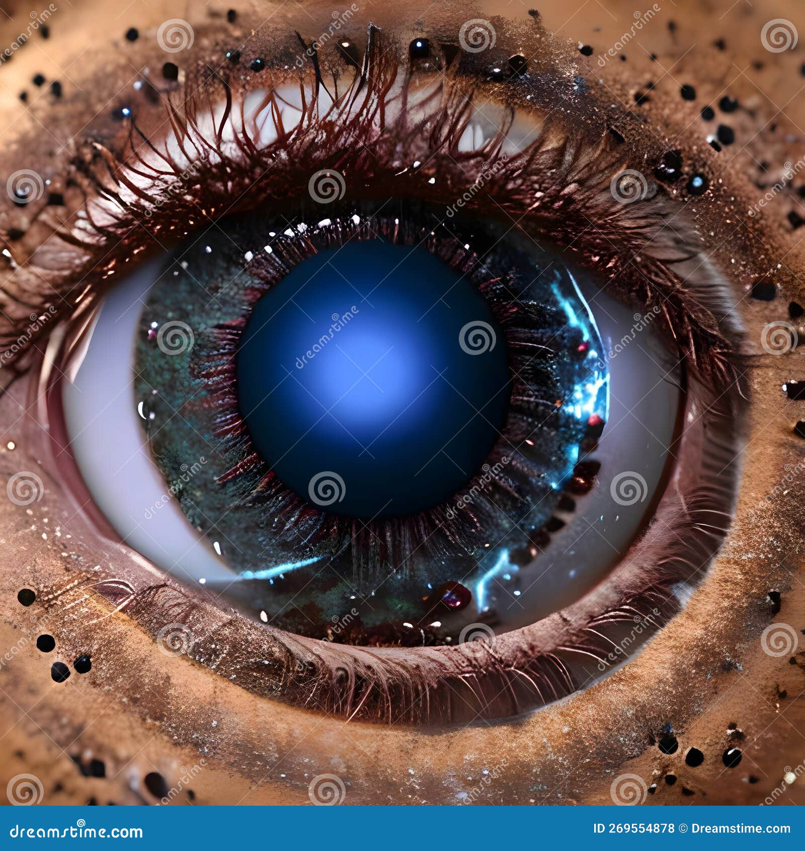 The Closeup Eyeballs of Human and Some Living Animals. Stock ...