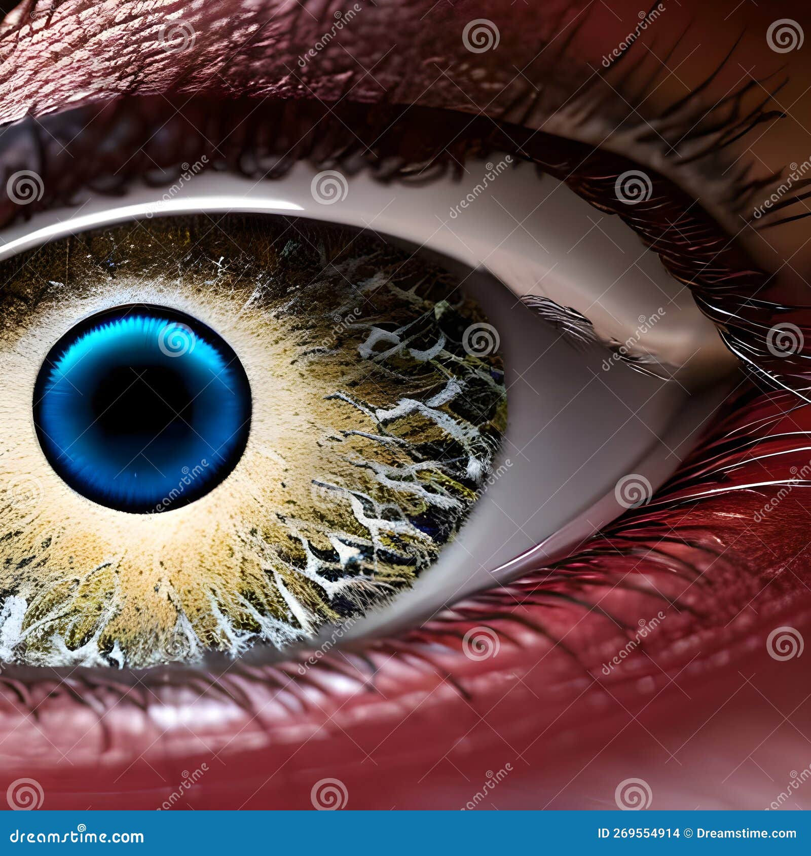 The Closeup Eyeballs of Human and Some Living Animals. Stock ...