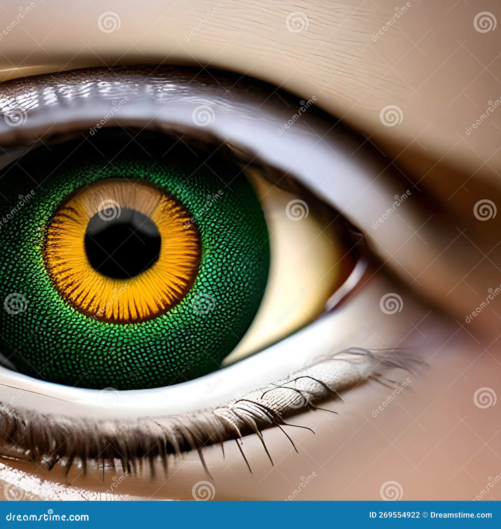 The Closeup Eyeballs of Human and Some Living Animals. Stock ...