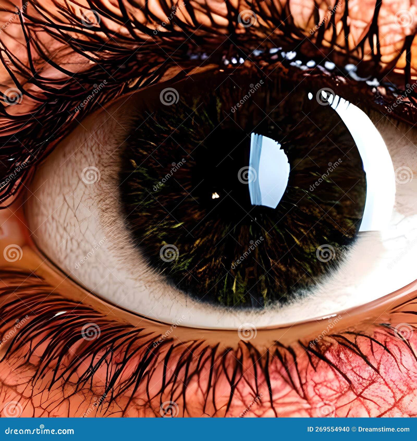 The Closeup Eyeballs of Human and Some Living Animals. Stock ...