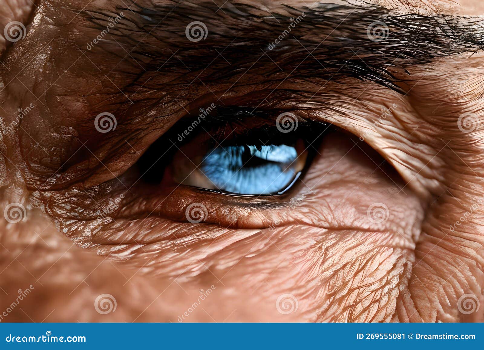 The Closeup Eyeballs of Human and Some Living Animals. Stock ...