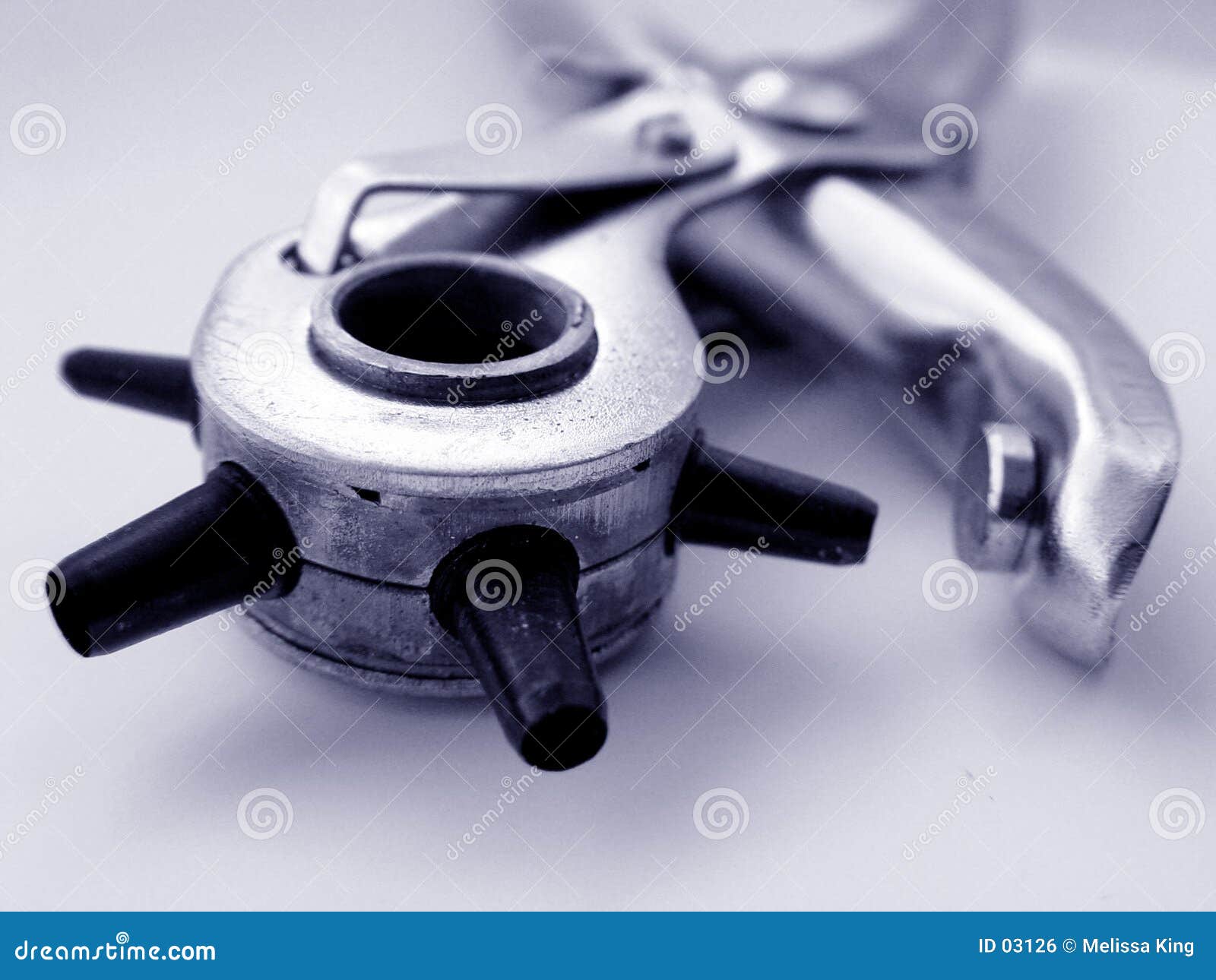 Closeup Eyelet Tool stock photo. Image of abstract, silver - 3126