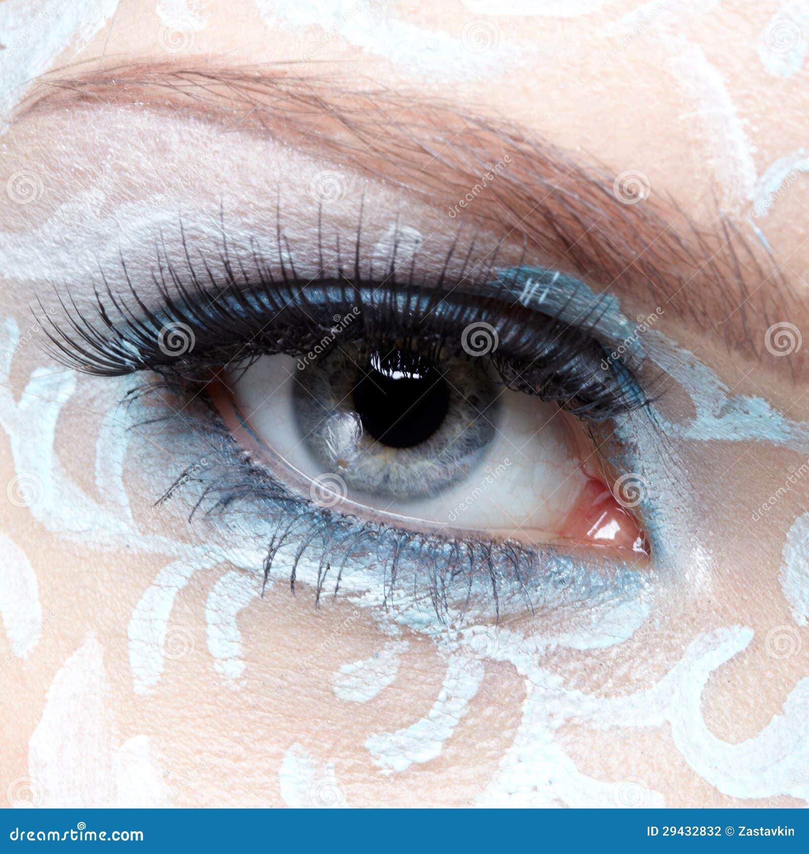 Closeup of eyezone bodyart stock photo. Image of brow - 29432832