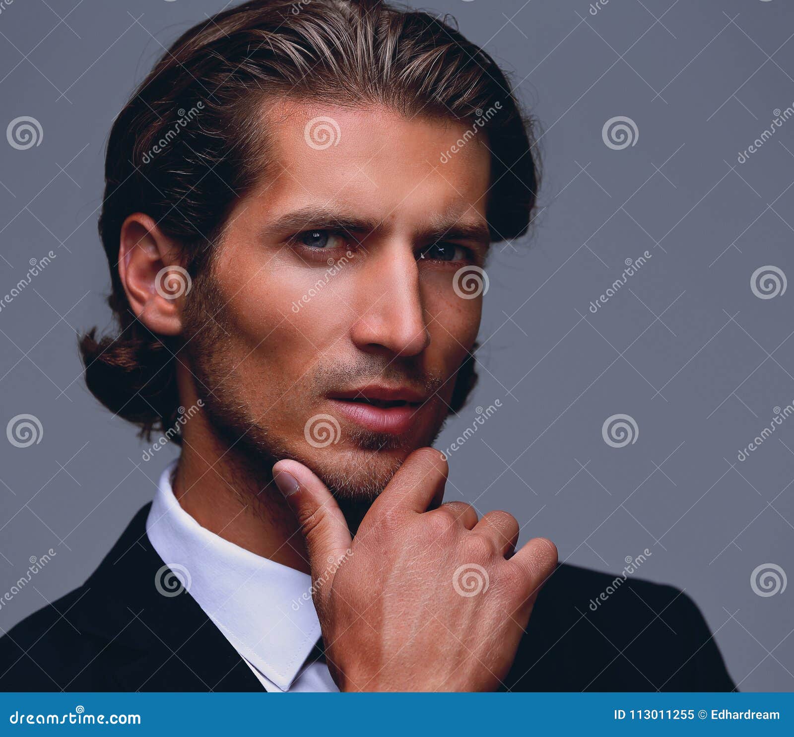 Face of Confident Young Businessman Stock Image - Image of fashionable ...