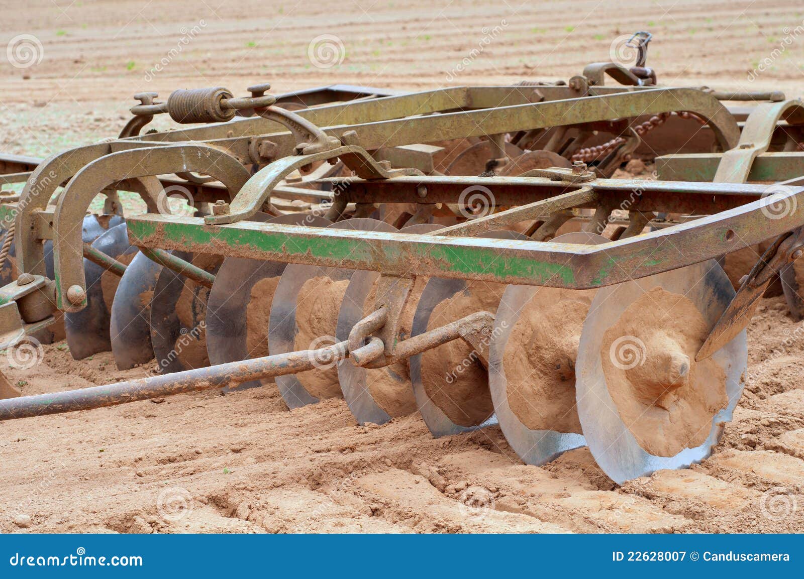 Closeup of Farm Equipment Called a Disc Stock Image - Image of ...