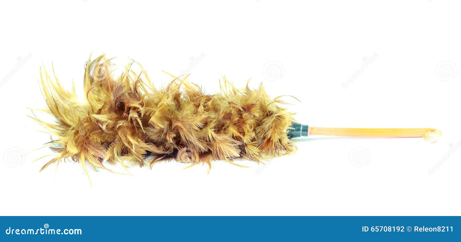 Closeup Feather Duster on White Background Stock Photo - Image of ...