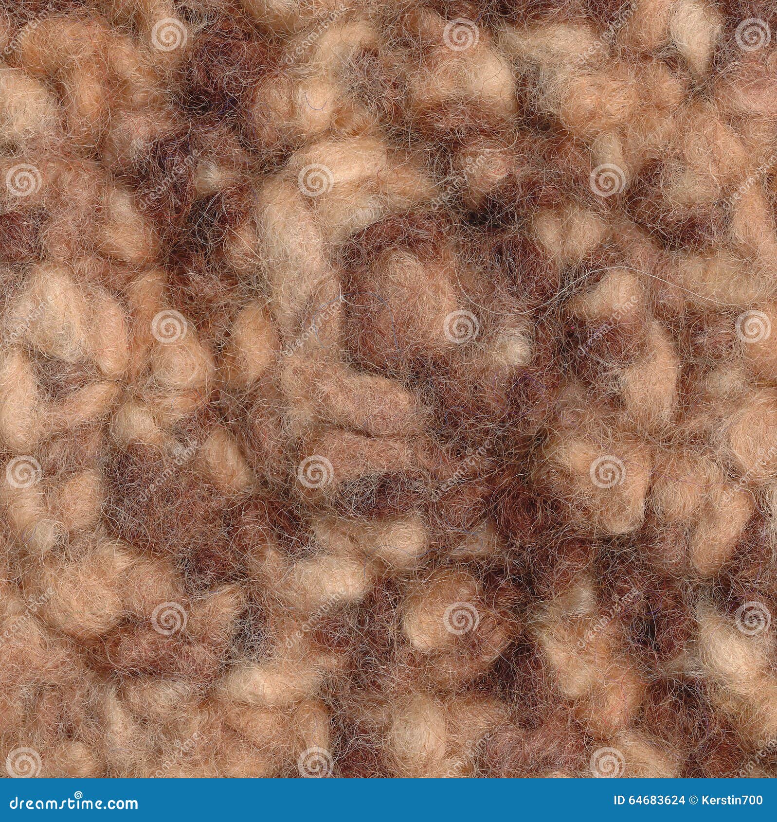 Closeup Felted Wool in Brown Shades Stock Photo - Image of fabric ...