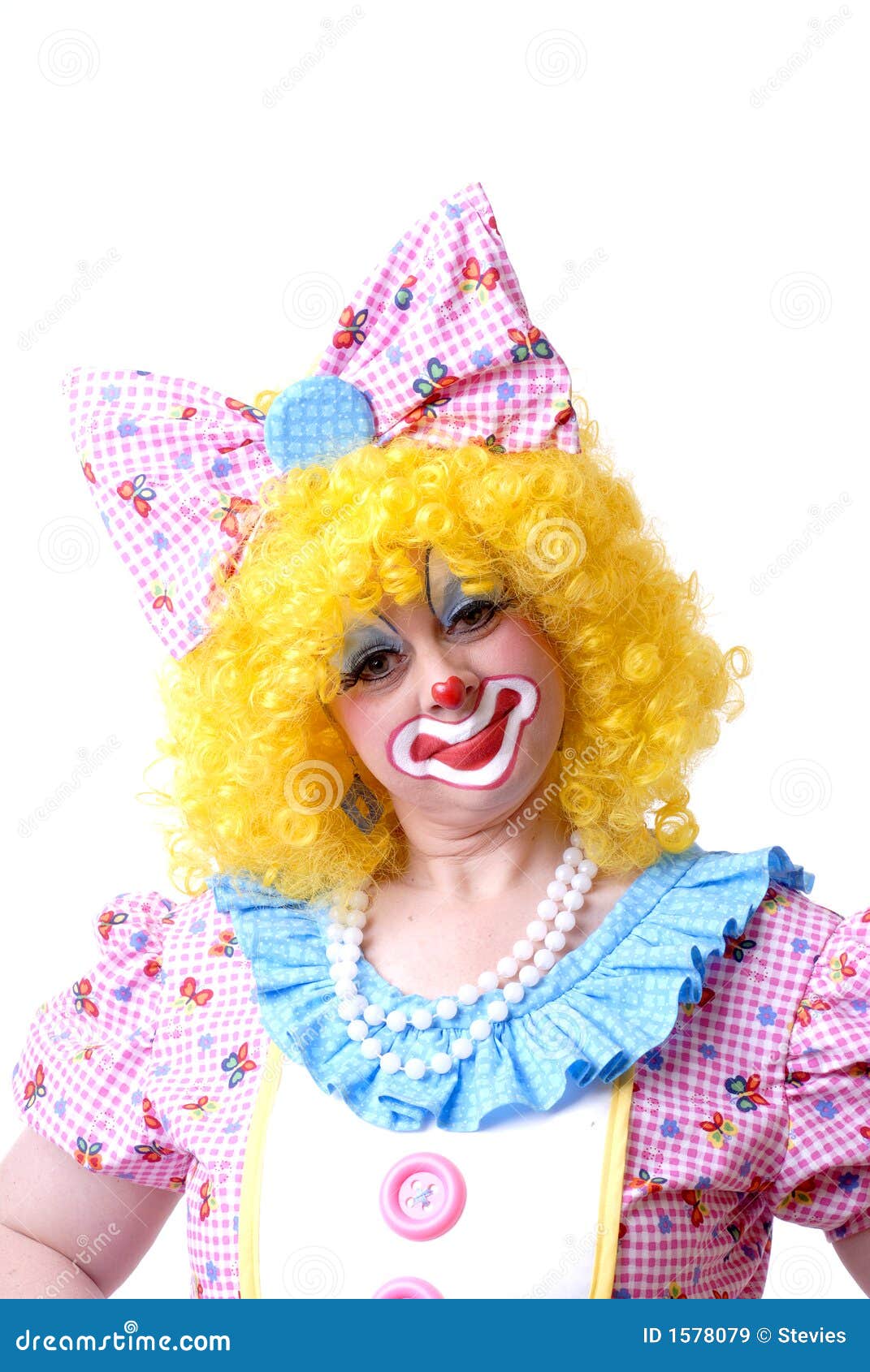 Closeup of Female Clown stock image. Image of circus, headshot - 1578079