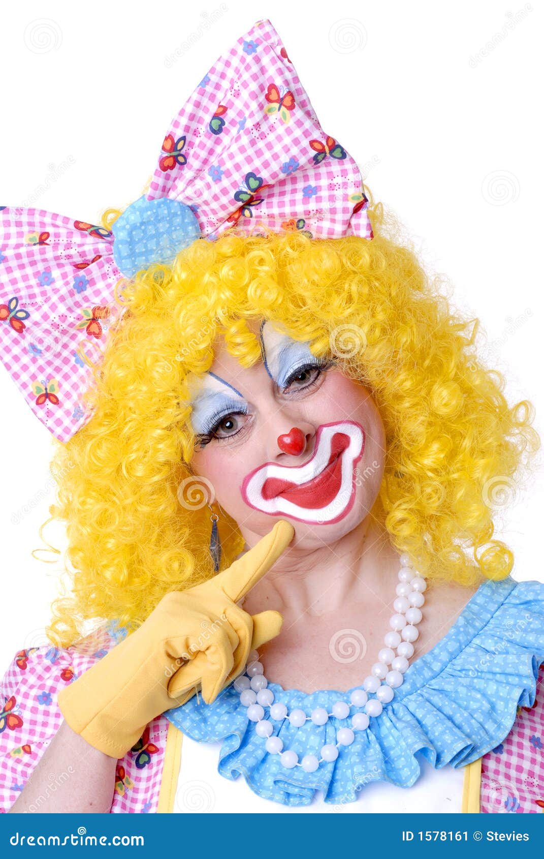 Closeup Of Female Clown Stock Image - Image: 1578161