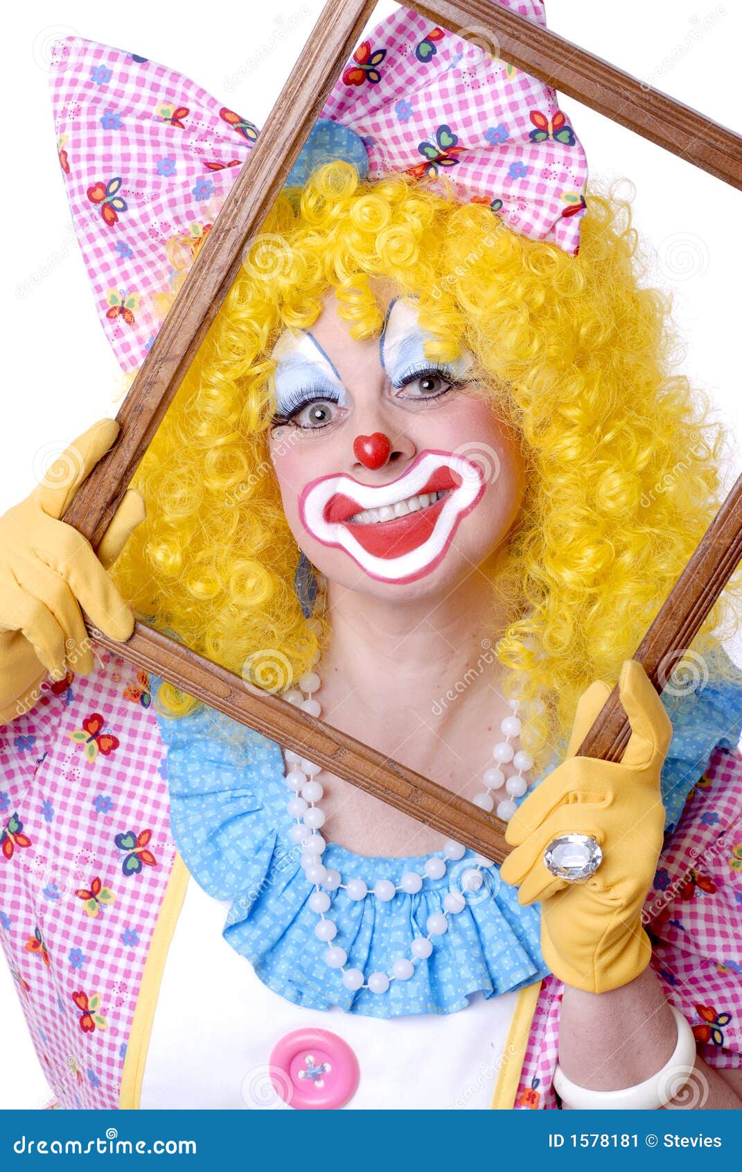 Female Clown In A Frame Is Crying Royalty-Free Stock Image ...