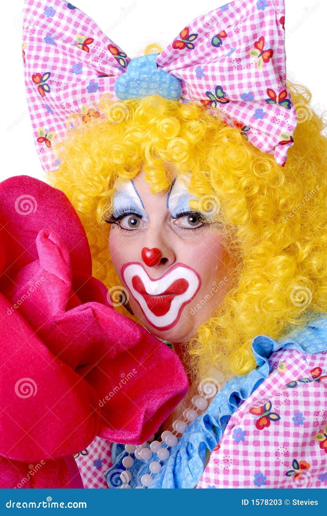 Closeup of Female Clown stock image. Image of lips, long - 1578203
