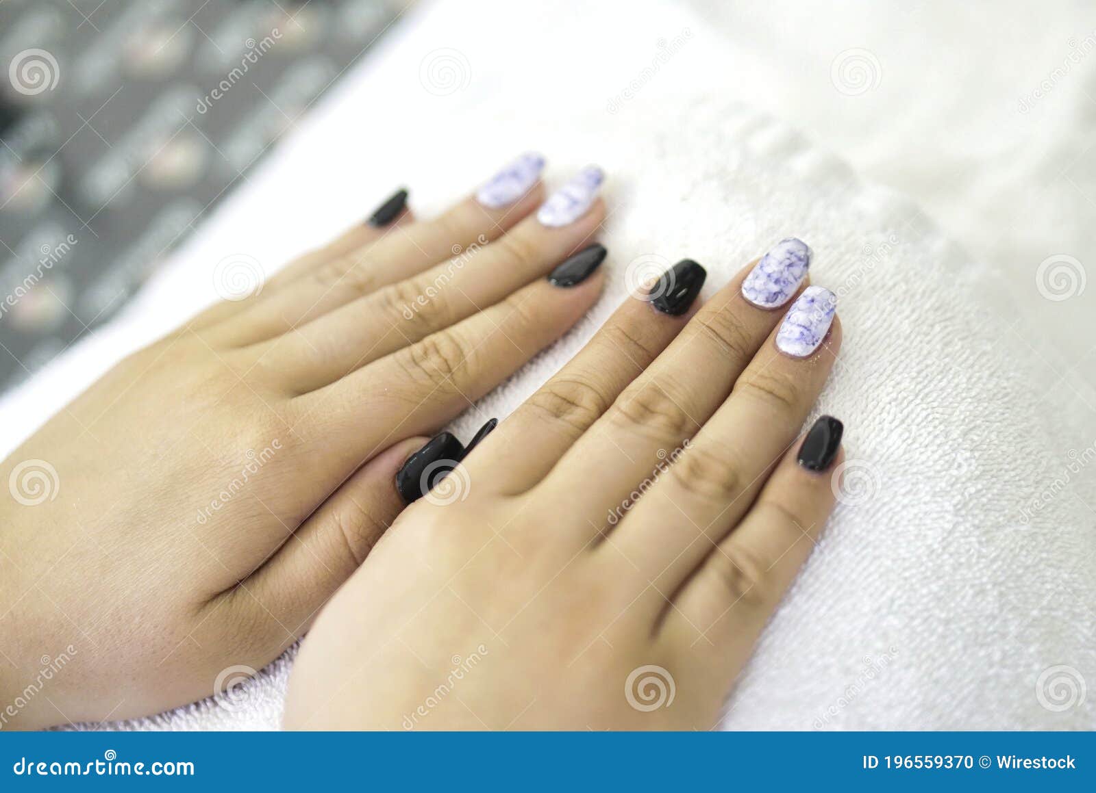 Closeup of a Female Getting Her Nails Done at the Salon Stock Photo ...