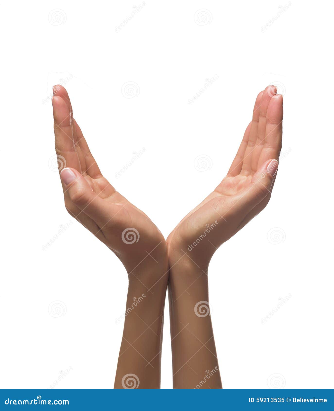 Closeup Female Opened Hands Stock Image - Image of design, motivation ...