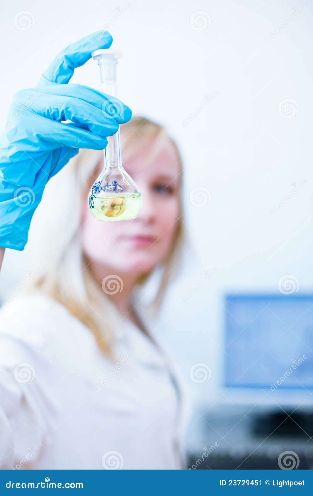 Closeup of a Female Researcher/chemistry Student Stock Image - Image of ...
