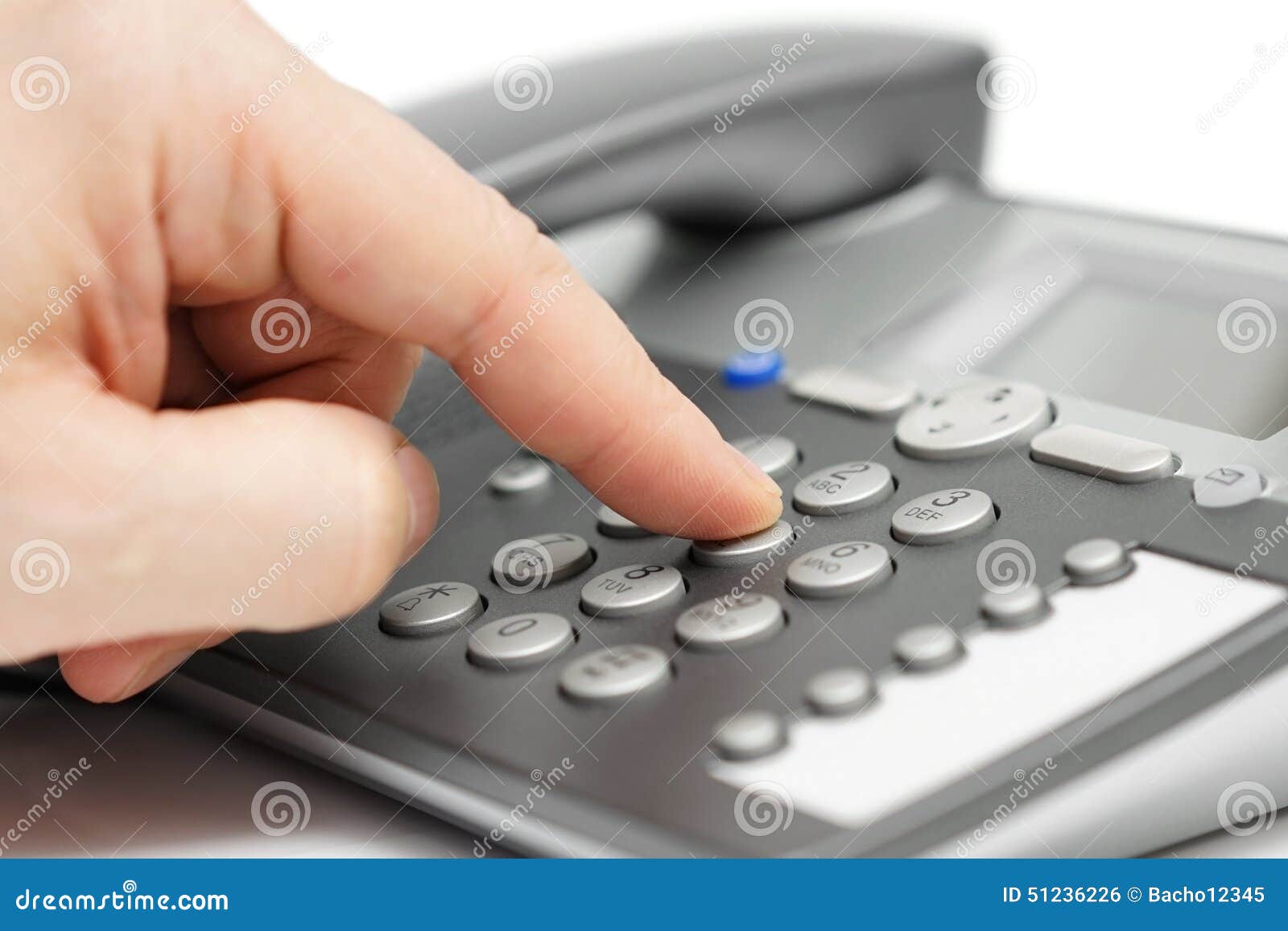 Closeup of Finger Dialing on Telephone. Customer Support Concept Stock ...