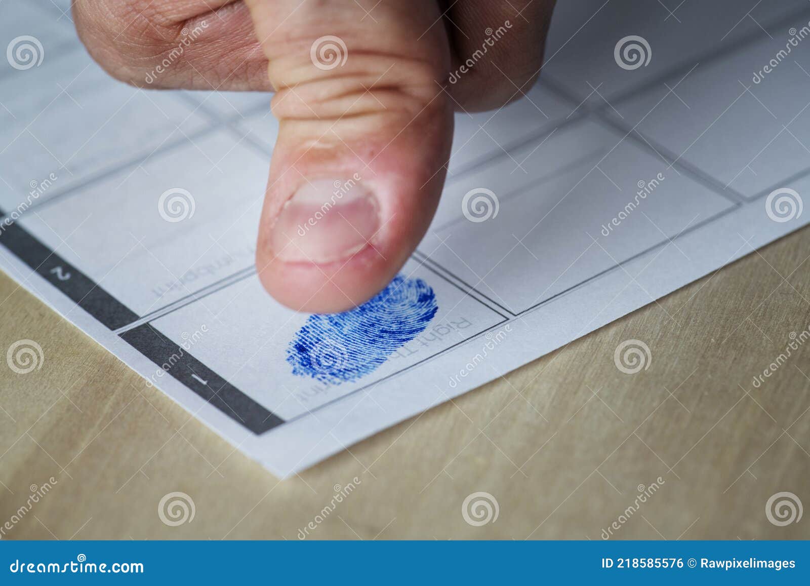 Closeup of Fingerprint on Paper Stock Photo - Image of identity, paper ...