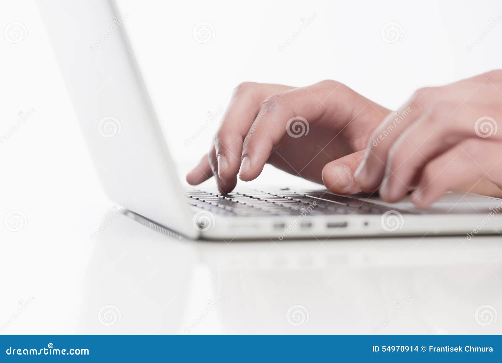 Closeup of Fingers Using Keyboard Stock Photo - Image of touching ...