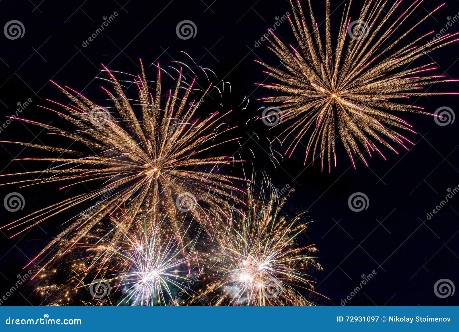 Closeup of fireworks stock image. Image of christmas - 72931097