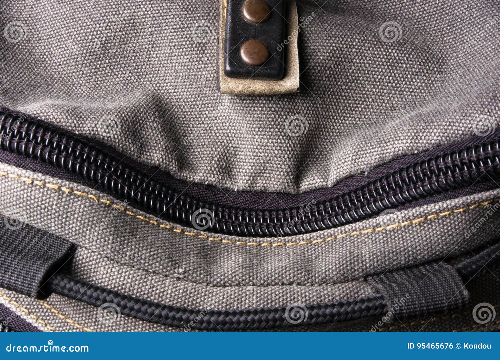 Pockets in the backpack stock photo. Image of latch, black - 95465676