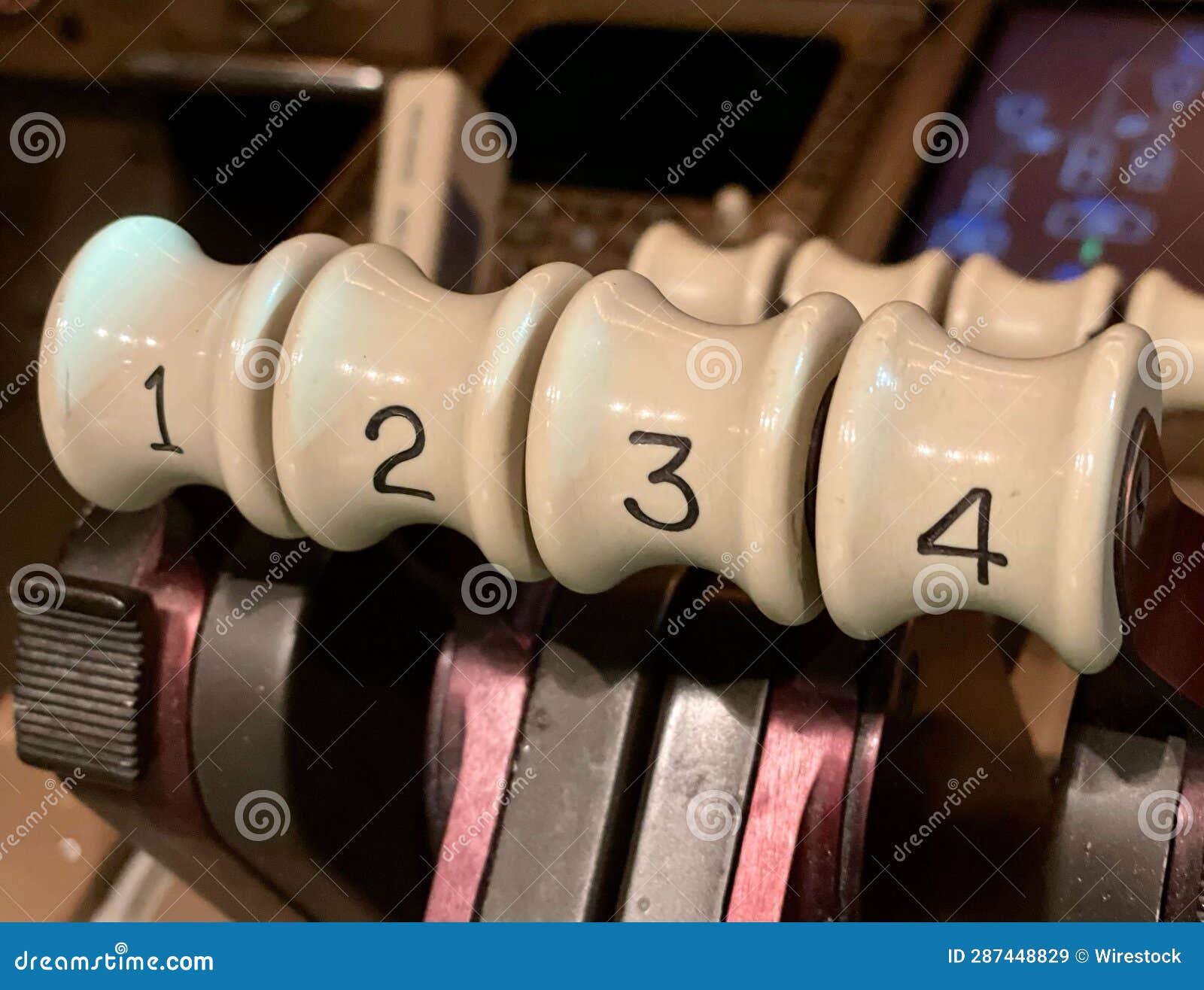 Closeup of a Flight Desk of an Airplane Stock Image - Image of view ...