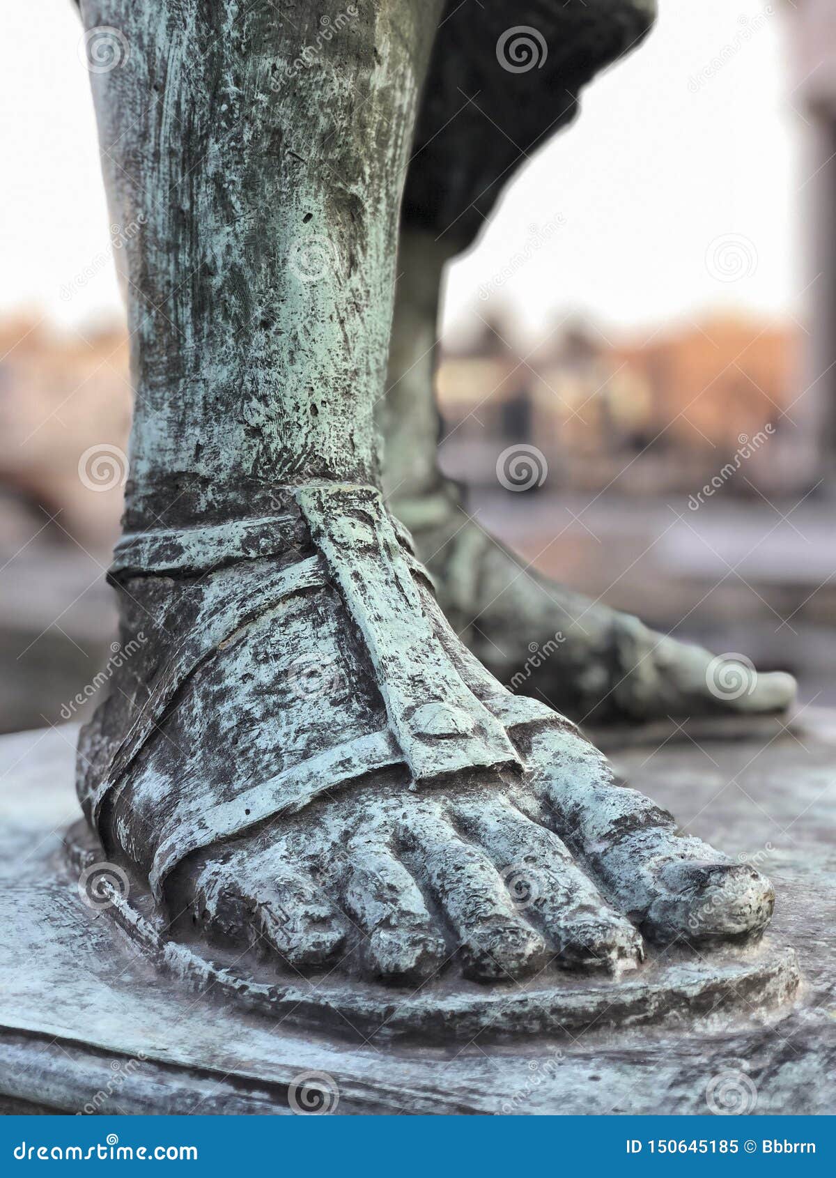 Closeup foot of a statue stock image. Image of detail - 150645185