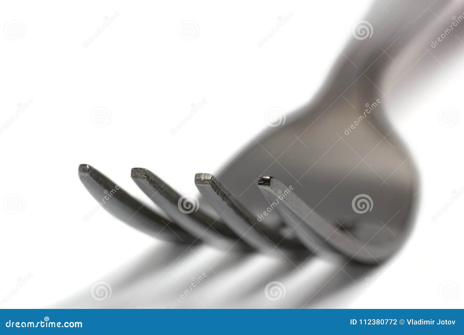 Closeup of a Fork on White Background Stock Photo - Image of closeup ...