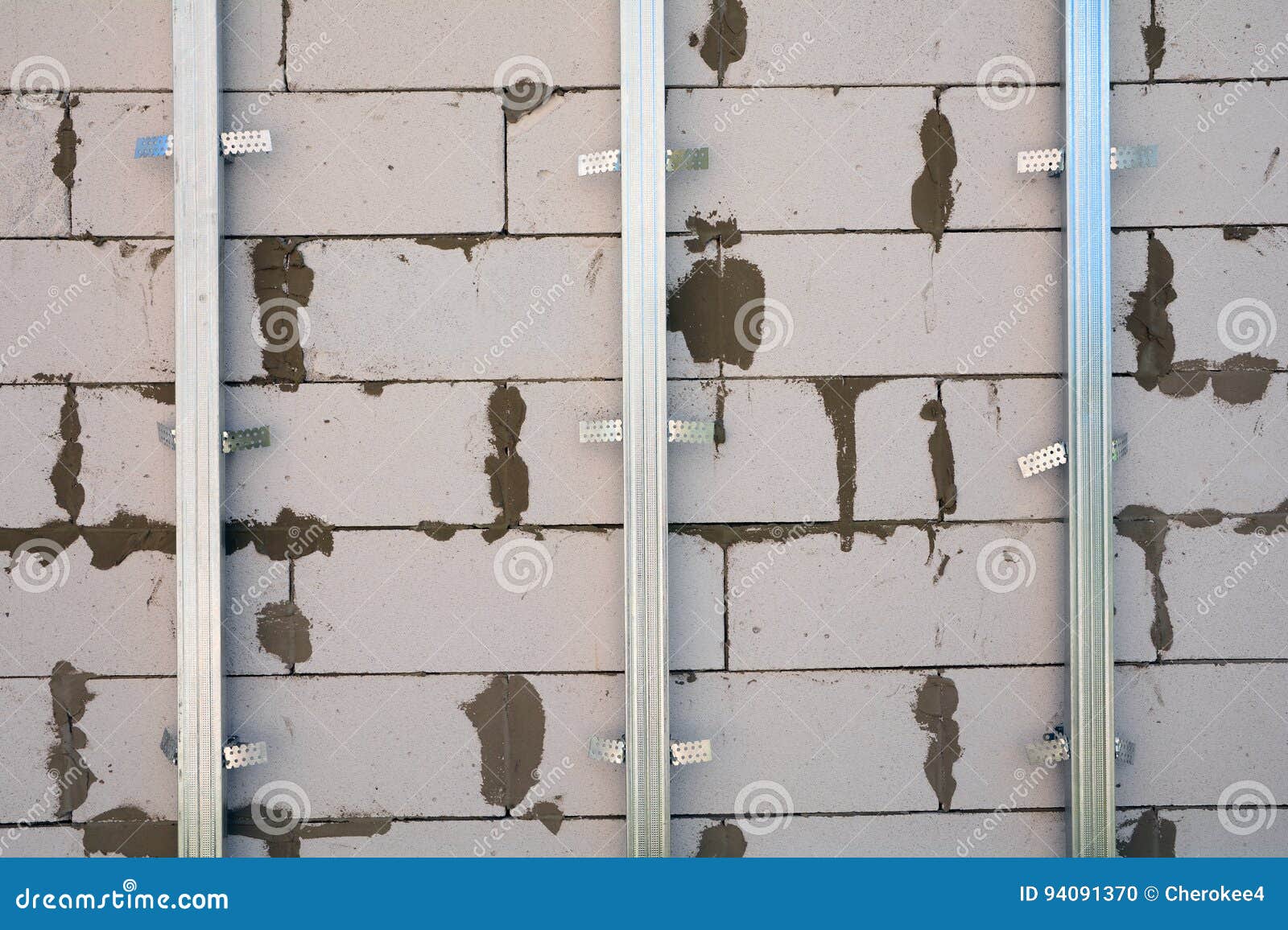 Closeup Frame for Plasterboard. Gypsum Wall is Under Construction Based ...