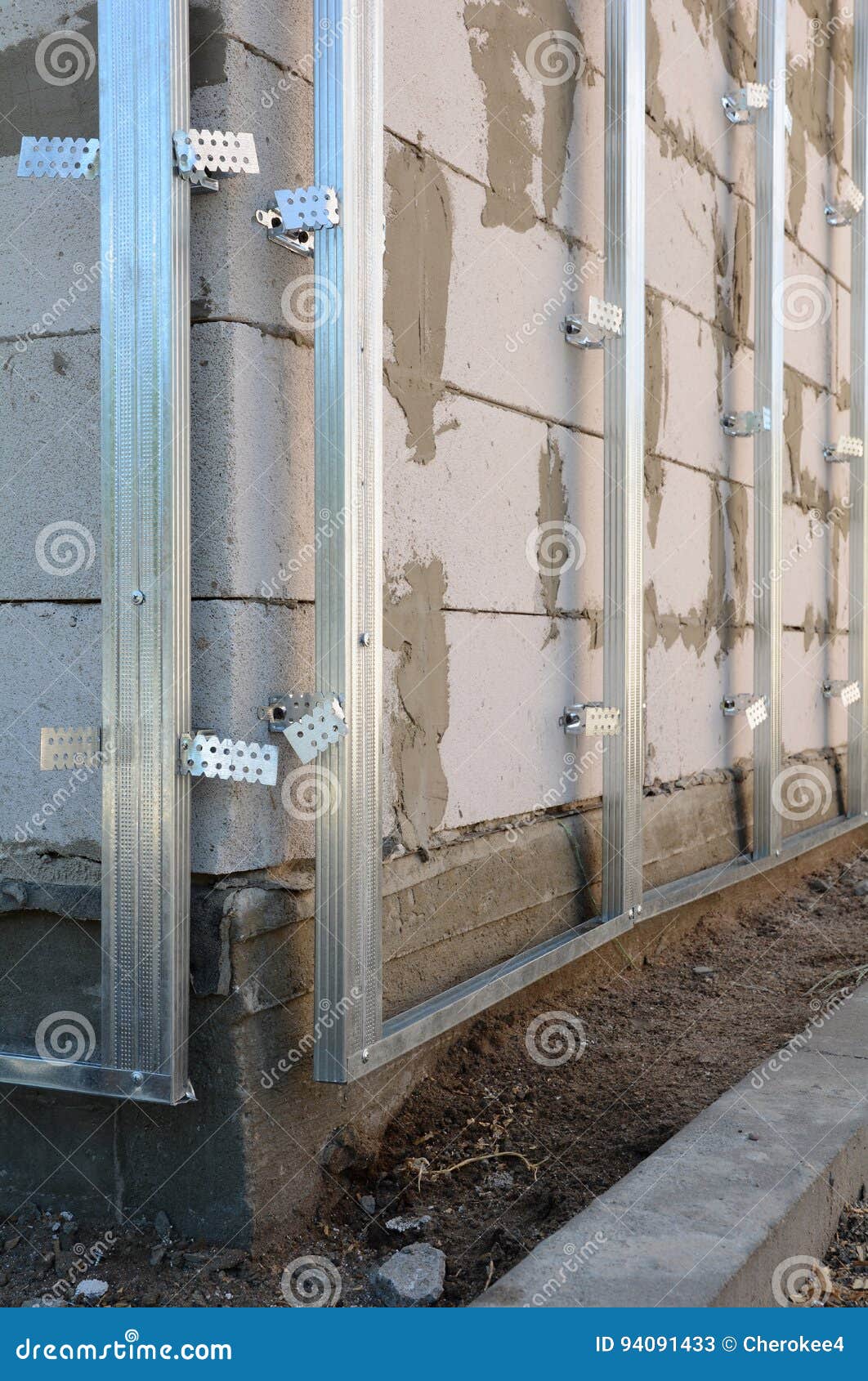 Closeup Frame Office Hich Building. Windows Interior. Concept For ...