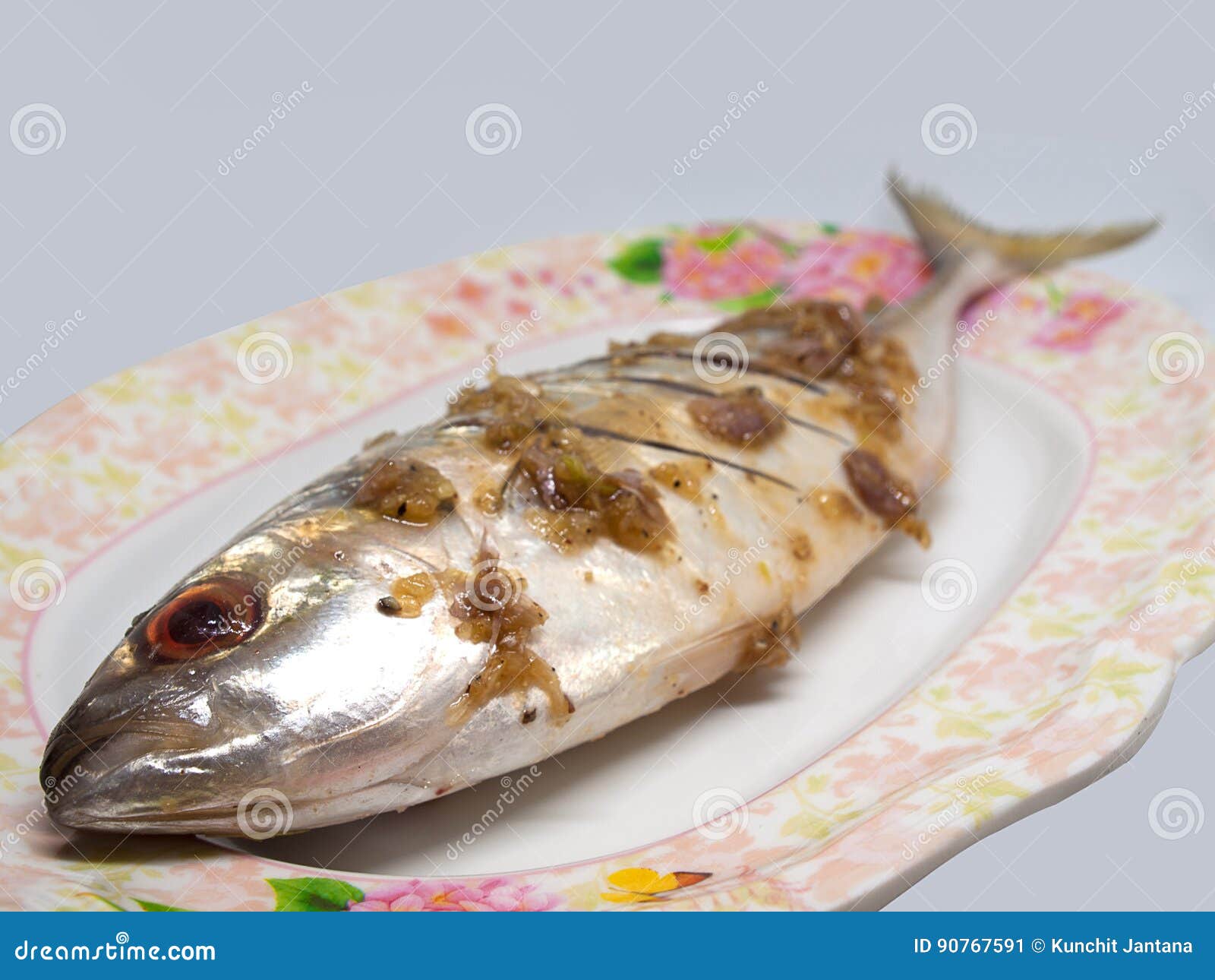Closeup Fresh Atlantic Mackerel Stock Image - Image of horizontal ...