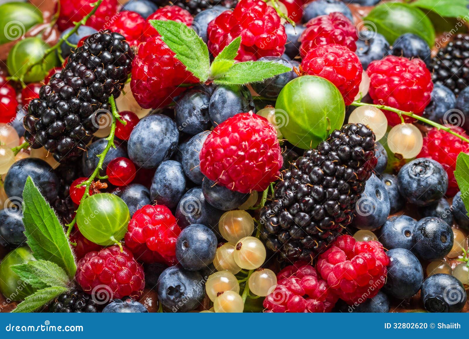 Closeup of Fresh Berry Fruits Stock Photo - Image of dessert, homemade ...