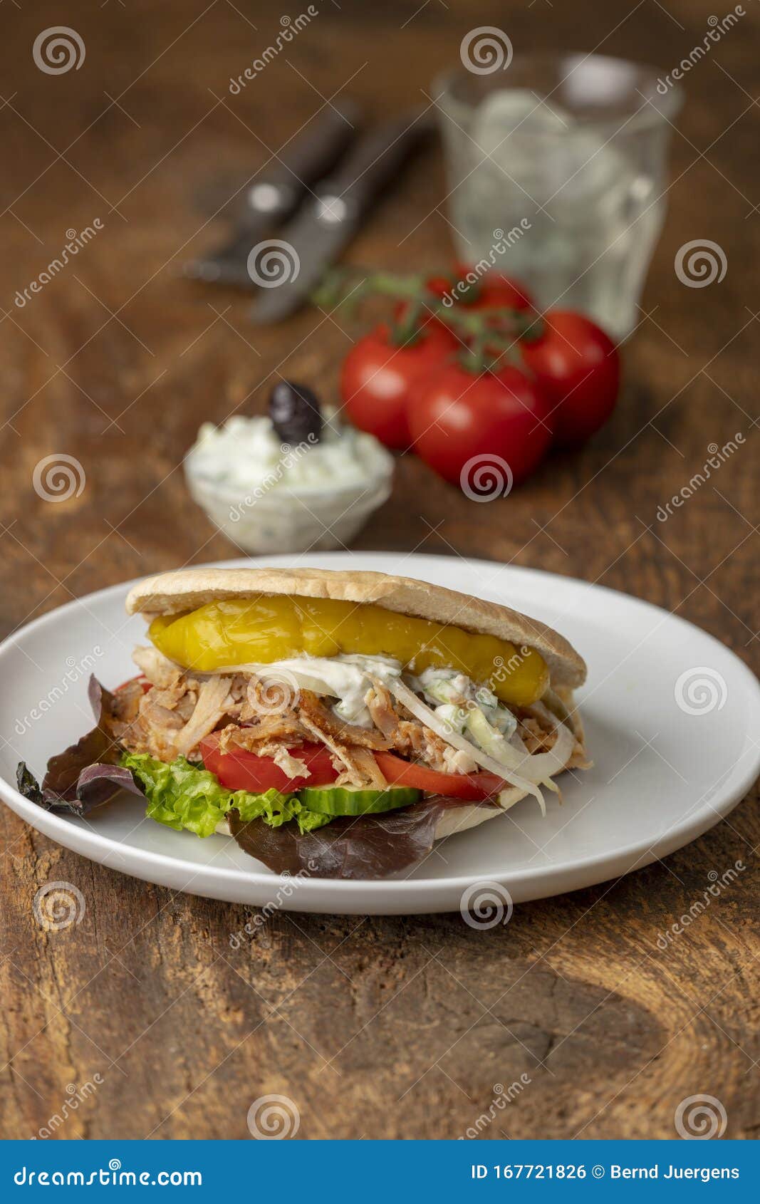 Closeup of a fresh doner stock photo. Image of turkish - 167721826