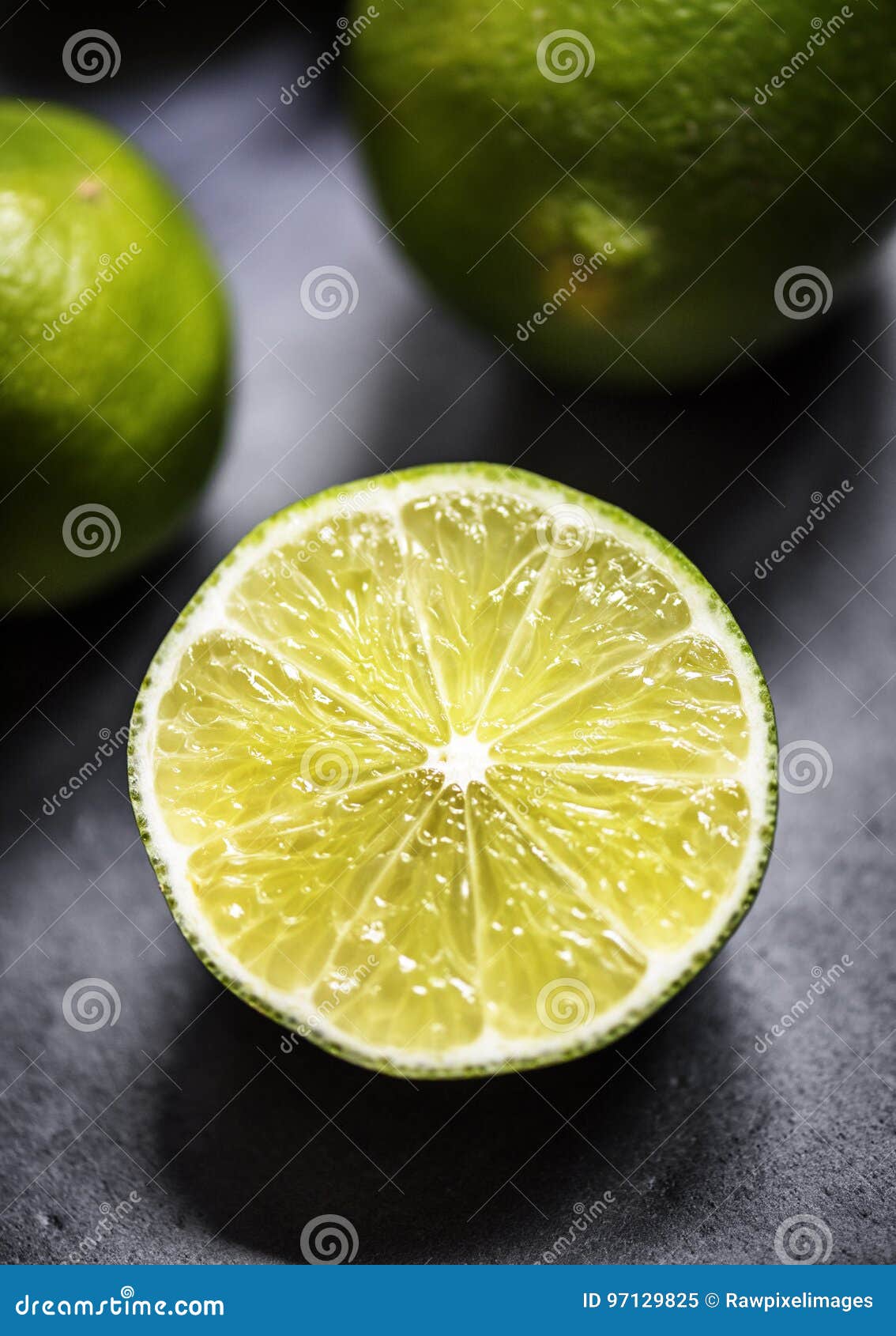 Closeup of Fresh Lime Cut at Half Stock Image - Image of organic ...