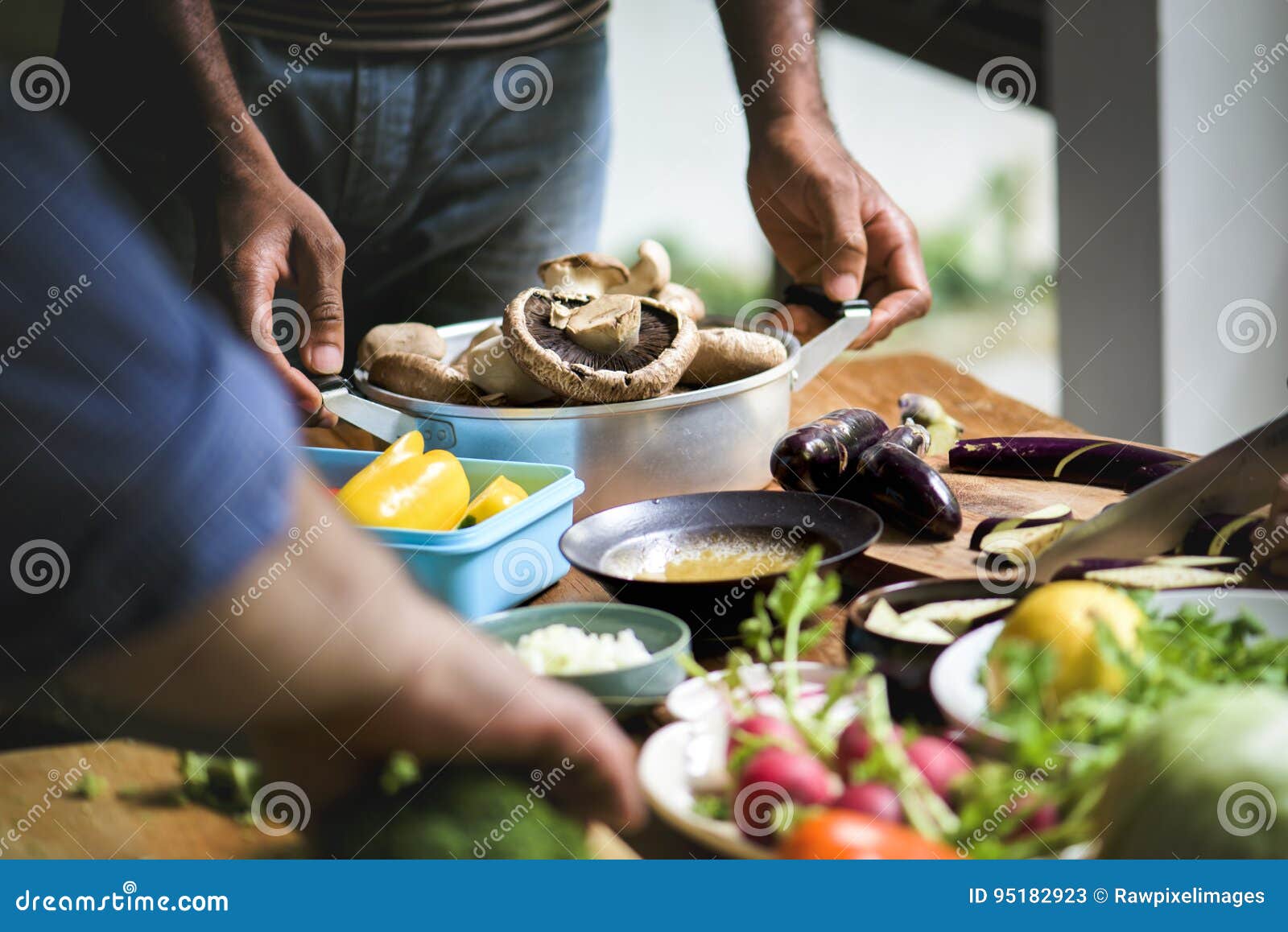 Closeup of Fresh Organic Vegetable Preparing To Cook Stock Image ...