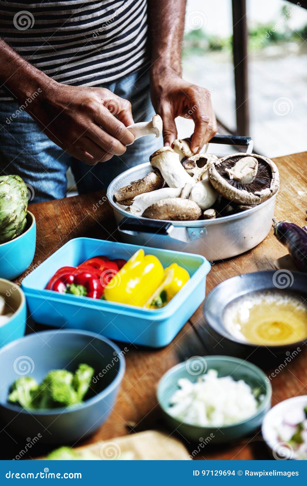 Closeup of Fresh Organic Vegetable Preparing To Cook Stock Photo ...