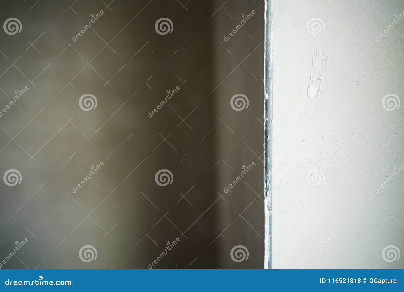 Closeup Fresh Putty Applied on the Wall Stock Photo - Image of putty ...